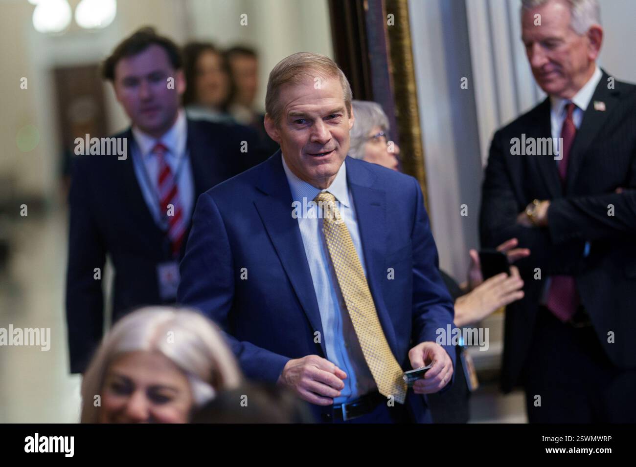 United States Representative Jim Jordan arrives for the swearing in as ...