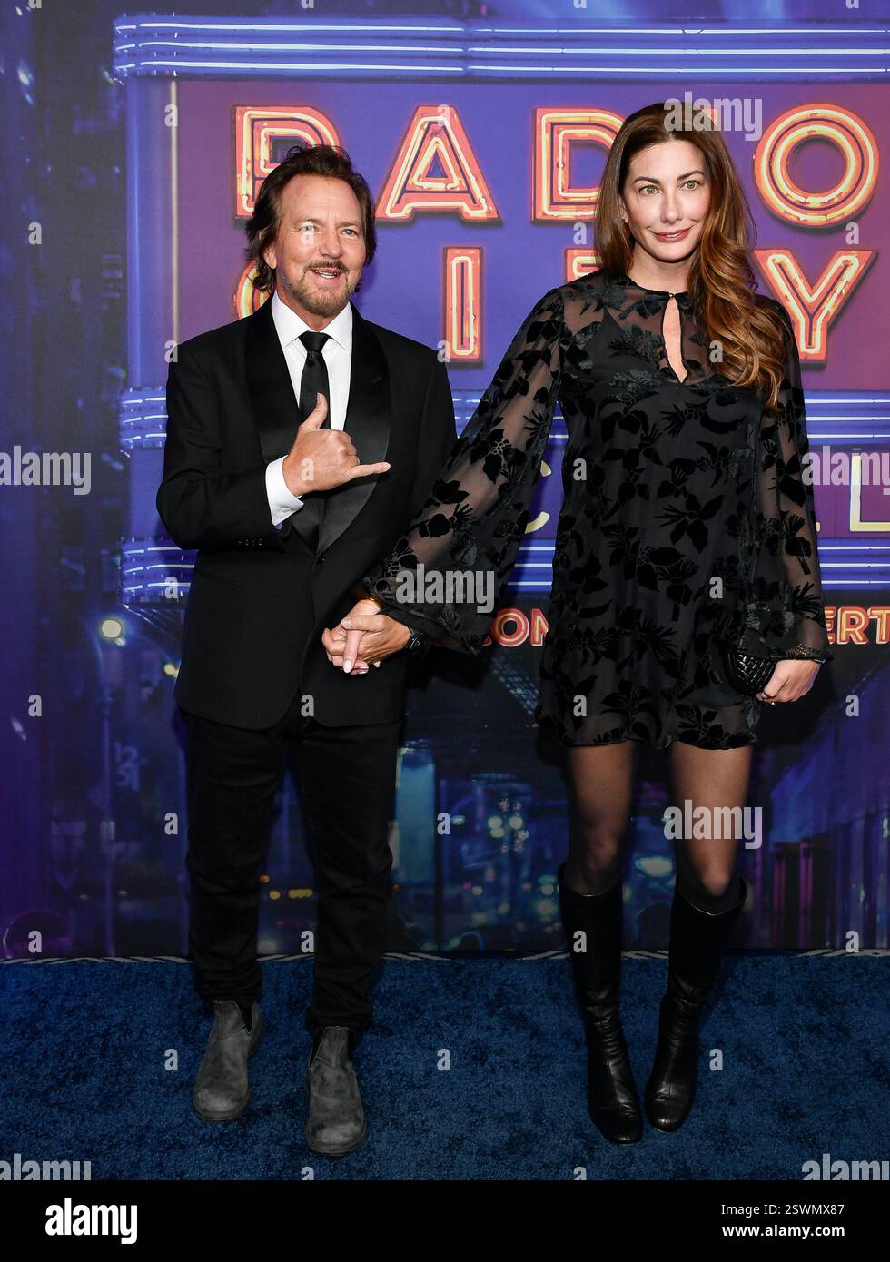 Eddie Vedder, left, and wife Jill Vedder attend the SNL50: The ...
