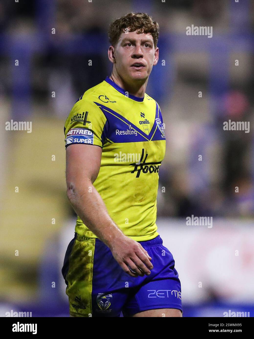 Warrington, UK. 21st Feb, 2025. Dan Russell of Warrington Wolves during ...