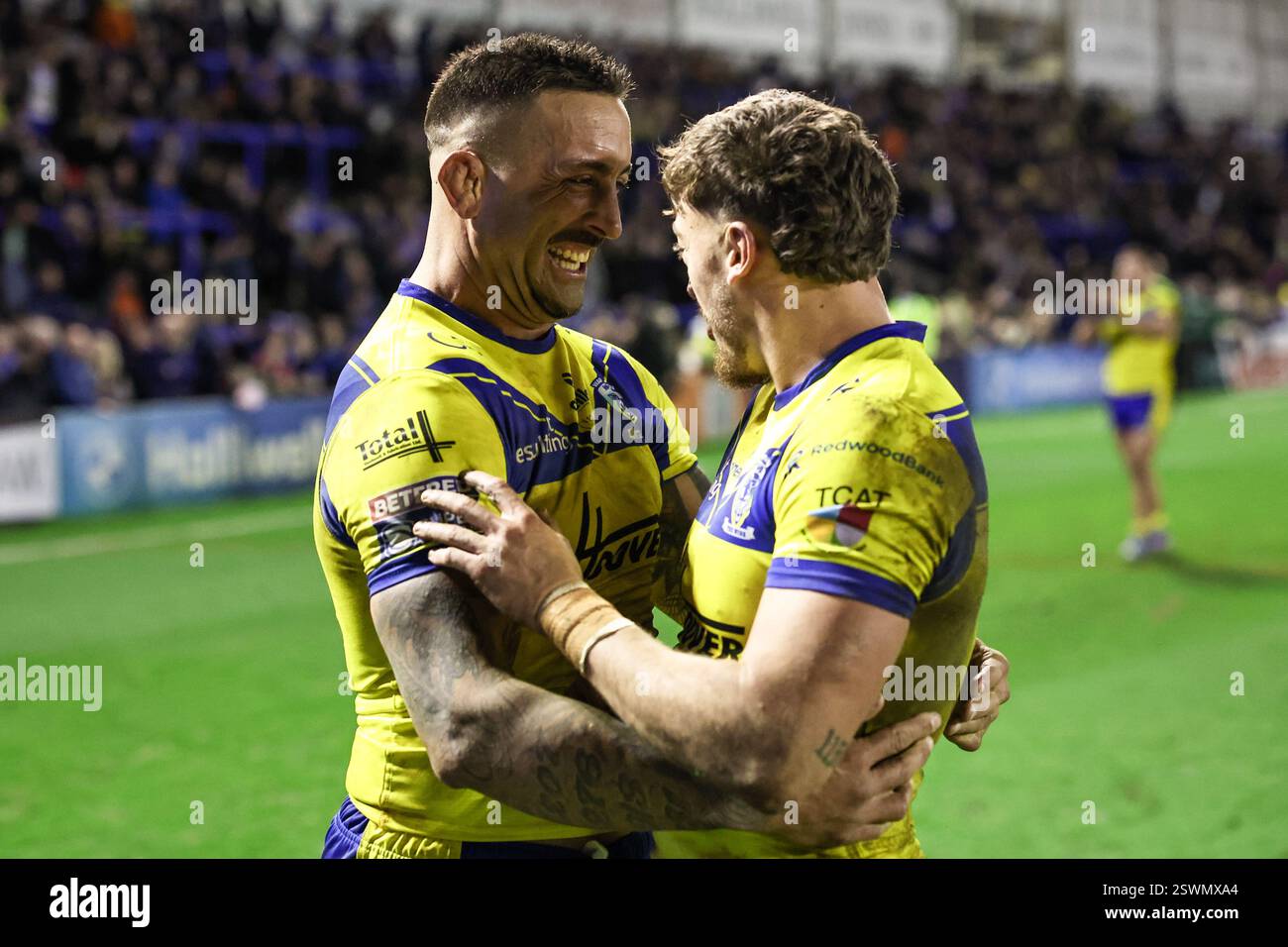Warrington, UK. 21st Feb, 2025. Paul Vaughan of Warrington Wolves and ...