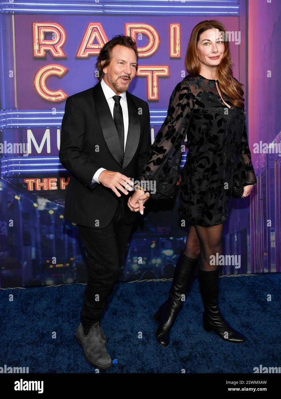 Eddie Vedder, left, and wife Jill Vedder attend the SNL50: The ...