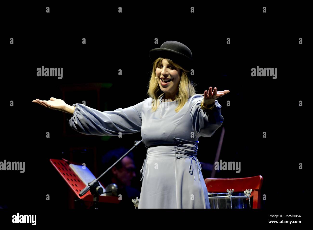 Rome, Italy. 21st Feb, 2025. Michela Andreozzi during the show Tosca ...