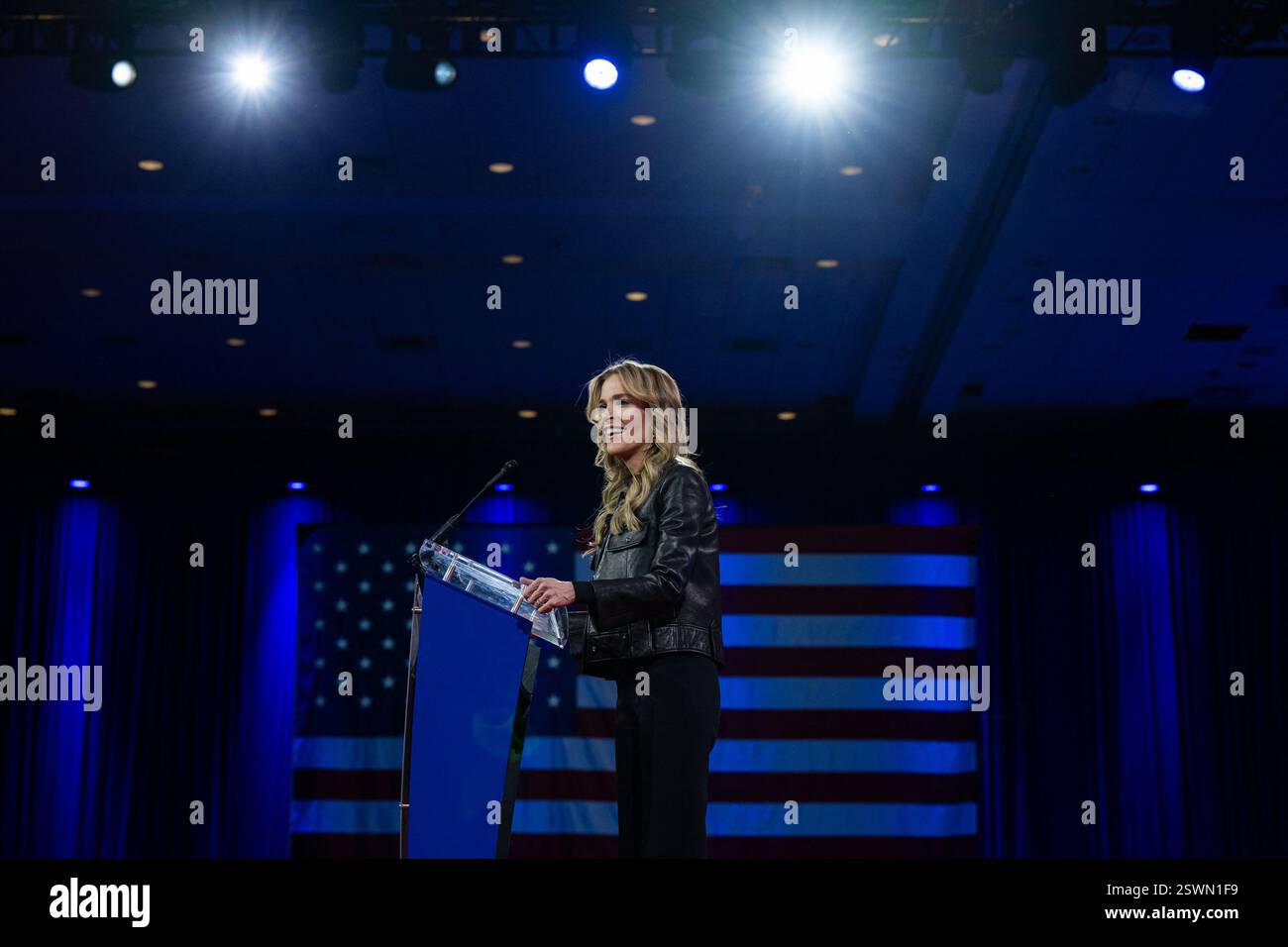 Oxon Hill, United States. 21st Feb, 2025. Megyn Kelly speaks at the ...