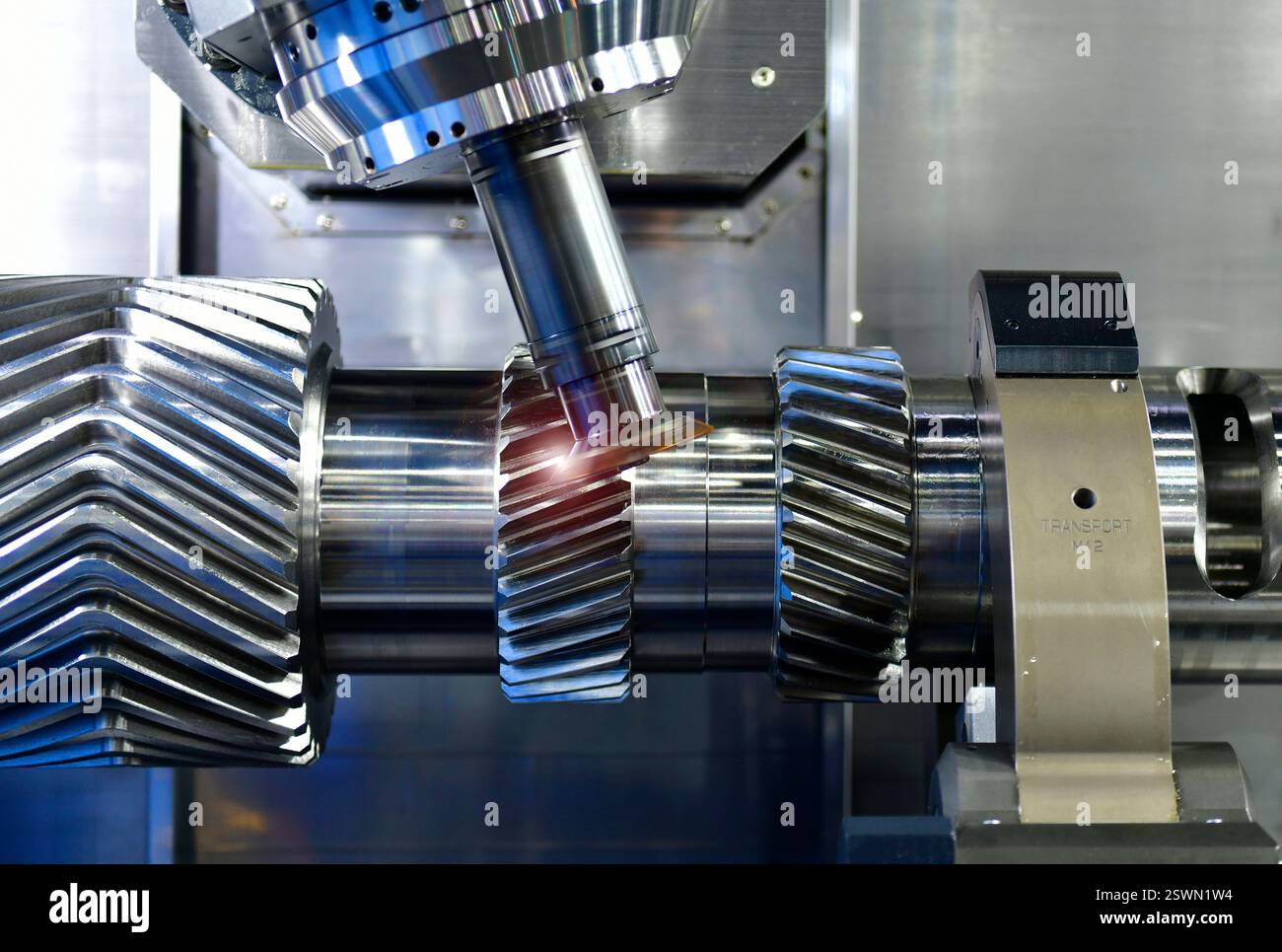 Fastest CNC lathe machine forming cutting the metal Gear Driven parts ...