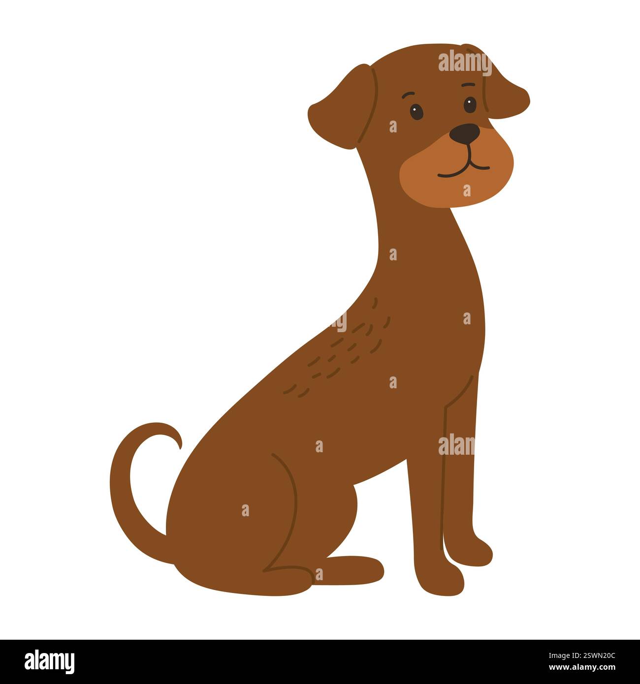 White dog puppy sits Stock Vector Images - Alamy