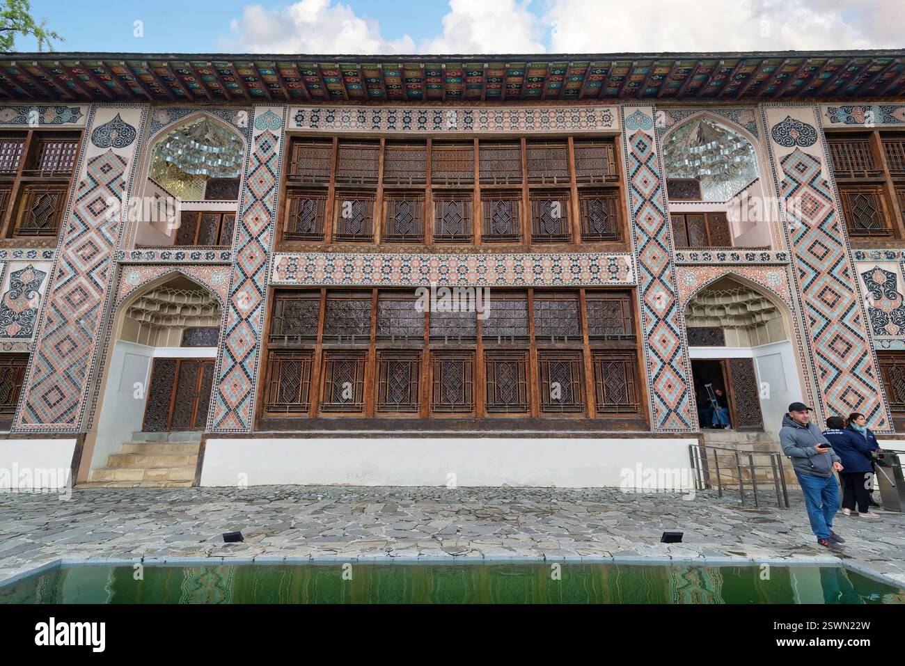 Shaki, Azerbaijan - May 15, 2024: The intricate architecture of Shaki ...