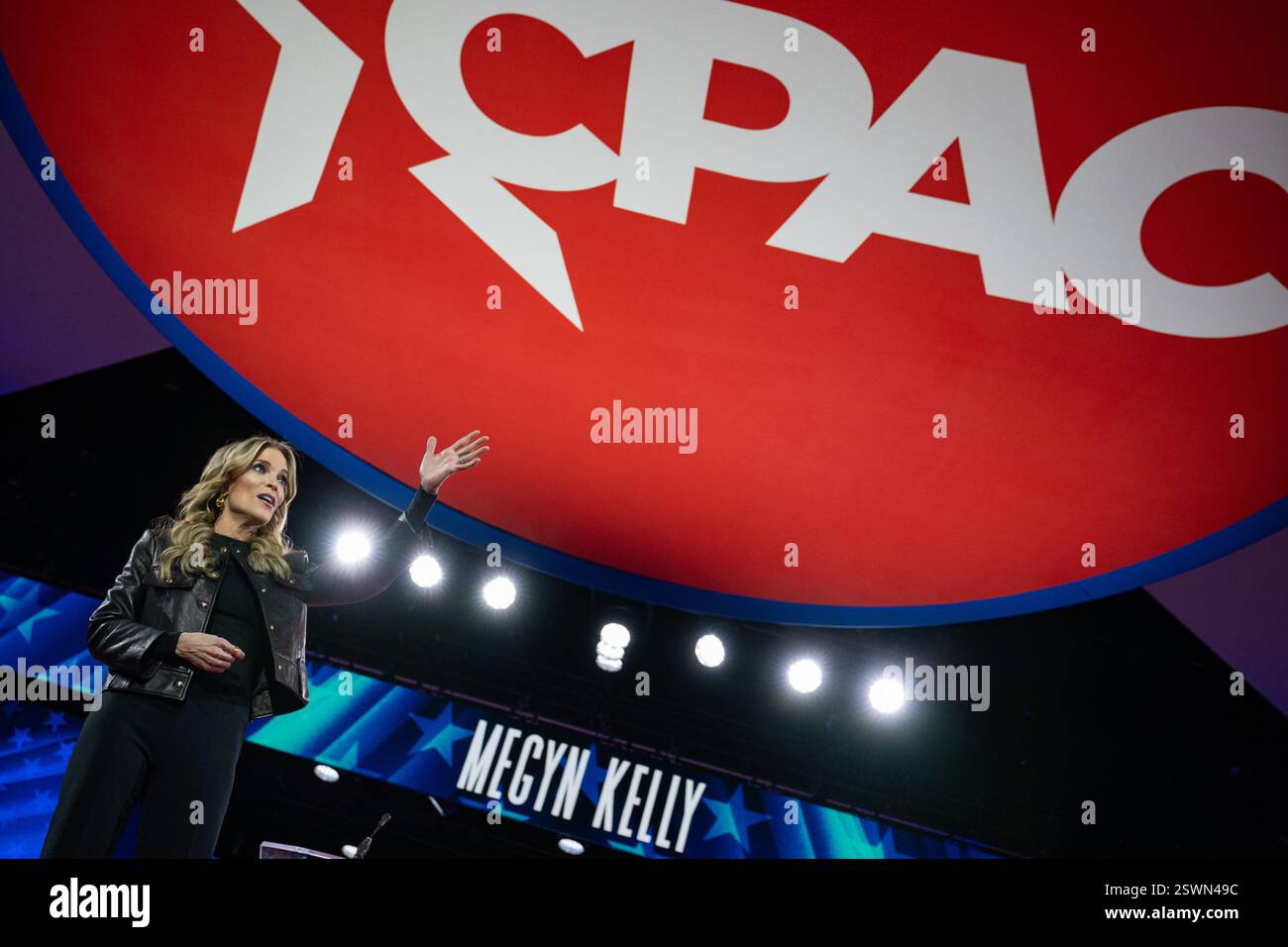 Oxon Hill, United States. 21st Feb, 2025. Megyn Kelly speaks at the ...