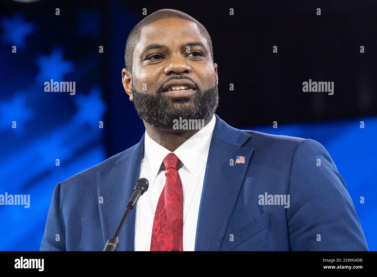 National Harbor, USA. 21st Feb, 2025. Congressman Byron Donalds of ...