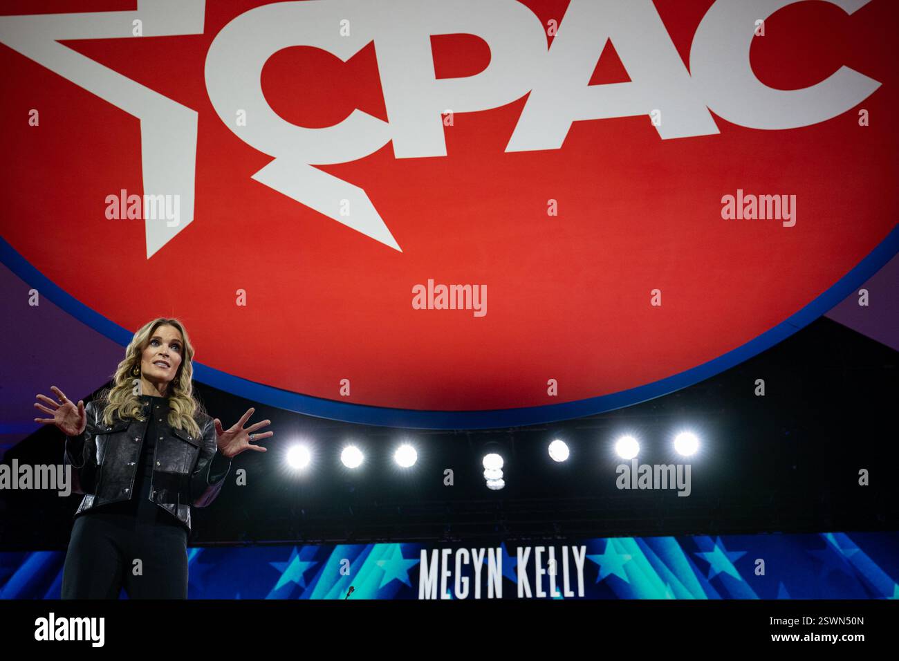 Oxon Hill, United States. 21st Feb, 2025. Megyn Kelly speaks at the ...