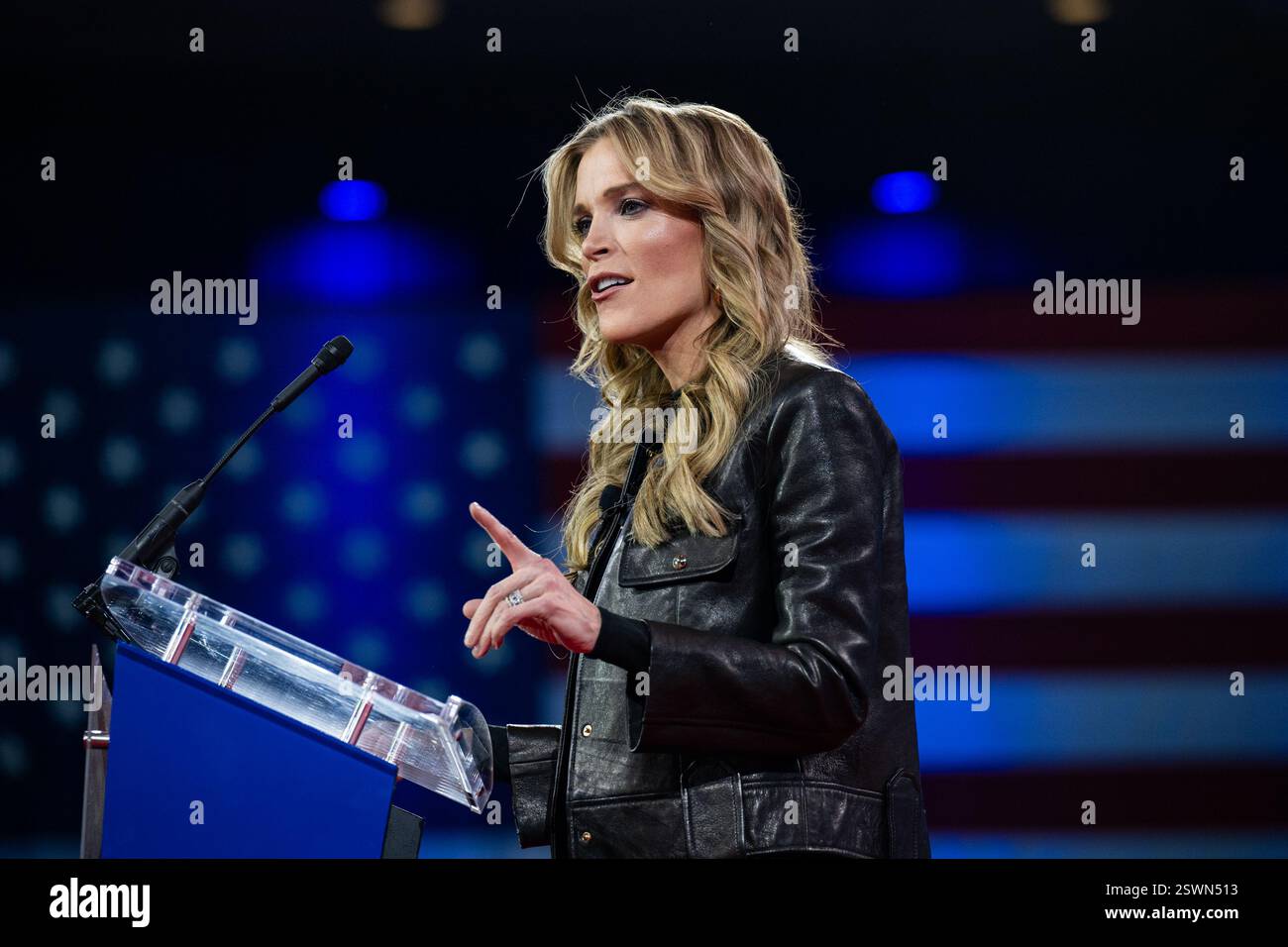 Oxon Hill, United States. 21st Feb, 2025. Megyn Kelly speaks at the ...