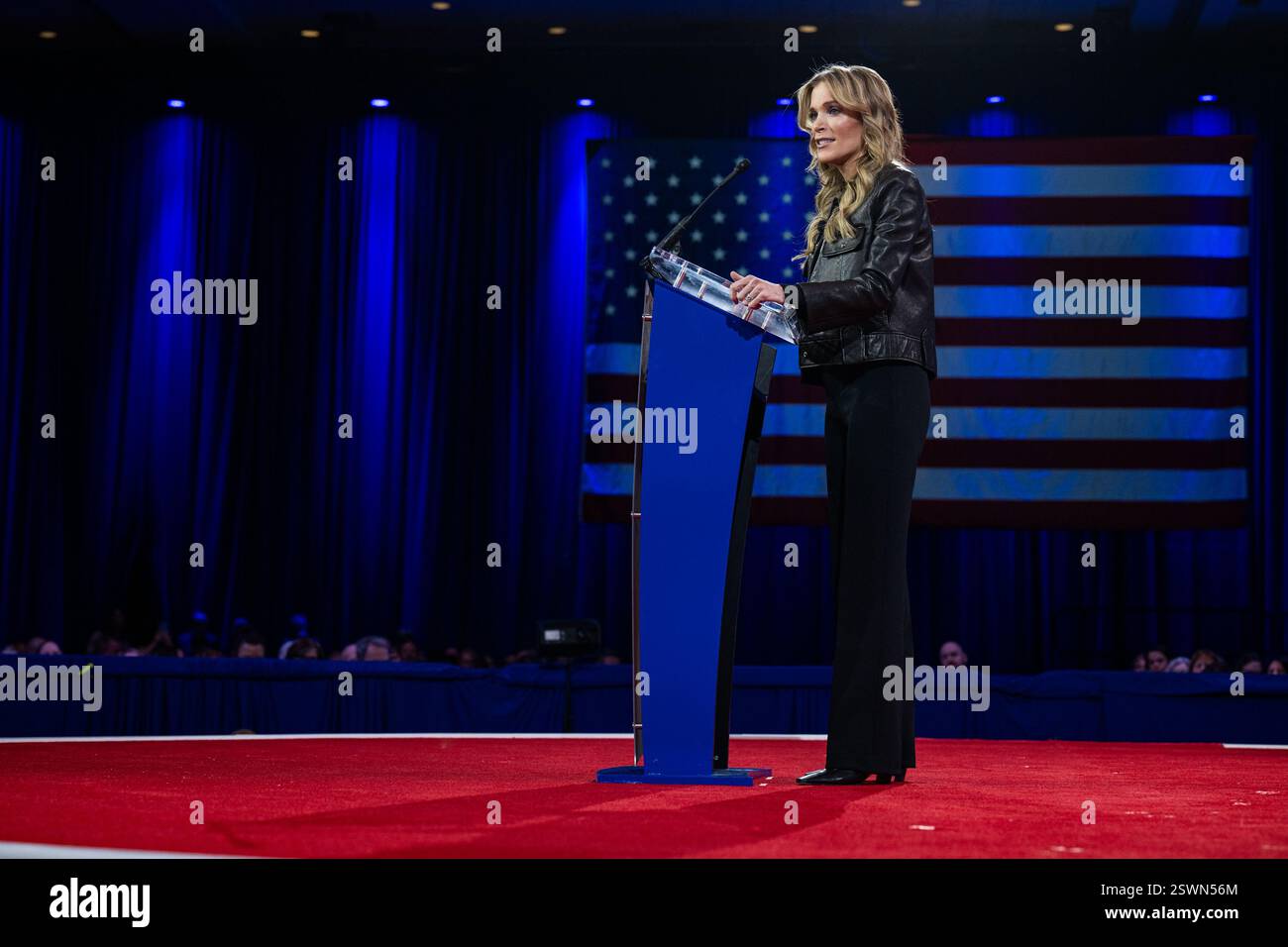 Oxon Hill, United States. 21st Feb, 2025. Megyn Kelly speaks at the ...