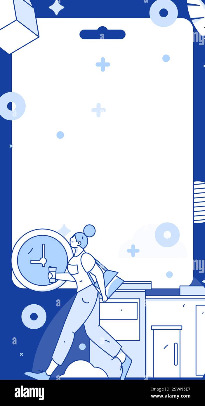 People exercising healthy running vector internet operation ...