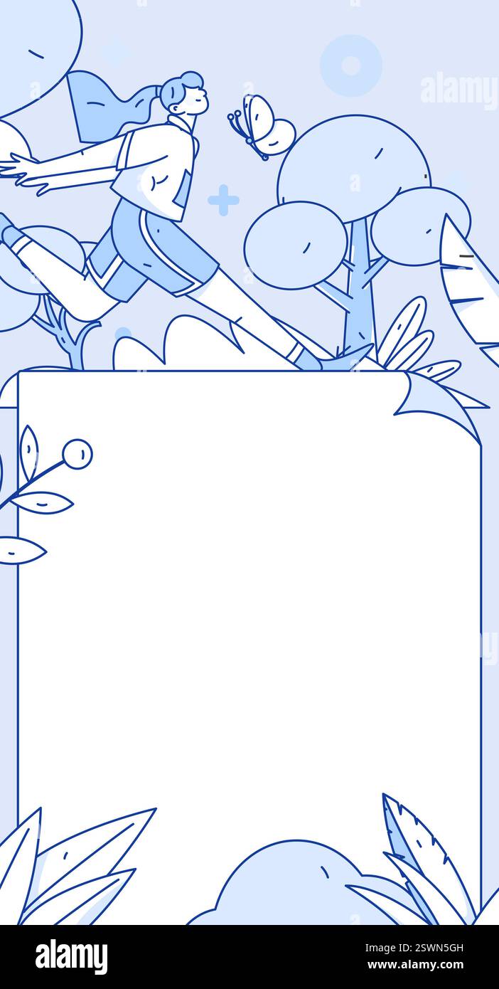 People exercising healthy running vector internet operation ...