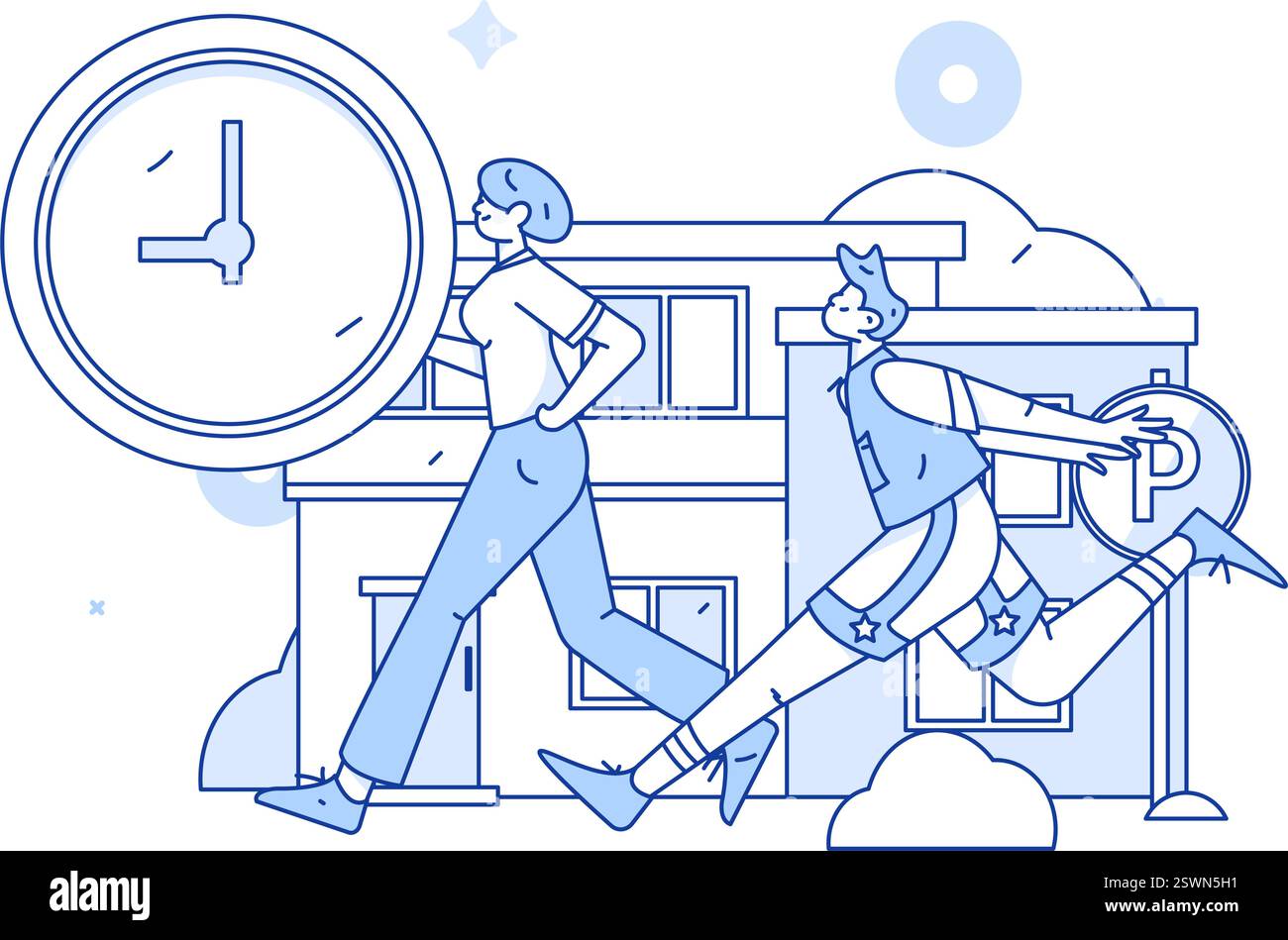 People exercising healthy running vector internet operation ...