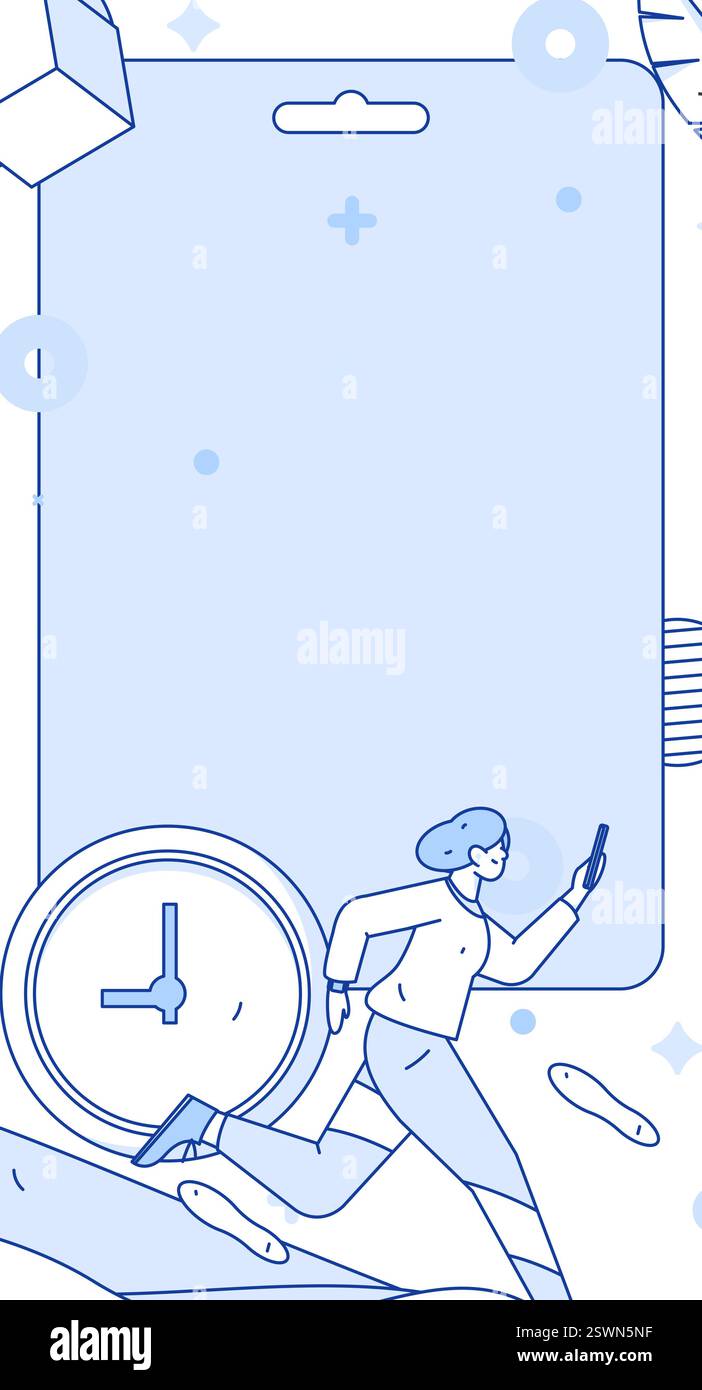 People exercising healthy running vector internet operation ...