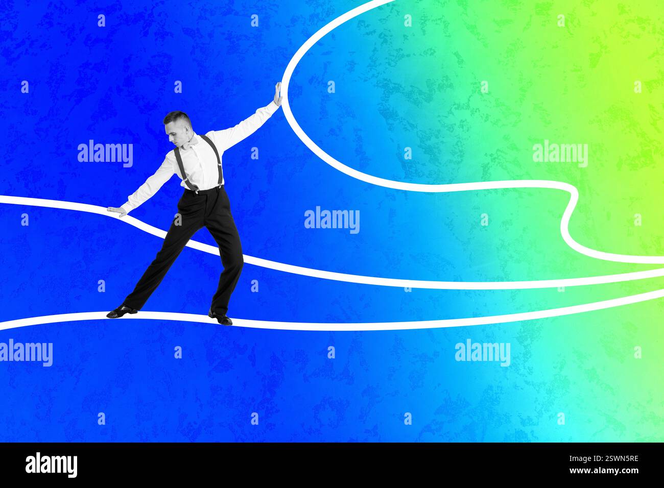 Art image poster photo collage of happy gentleman guy dance ...