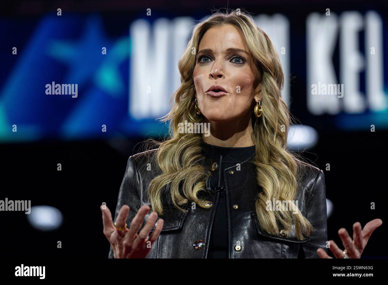 National Harbor, Maryland, USA. 21st Feb, 2025. Megyn Kelly speaks at ...