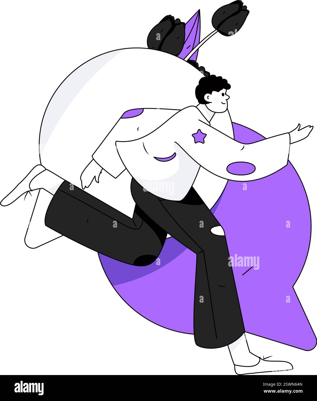 People exercising healthy running vector internet operation ...