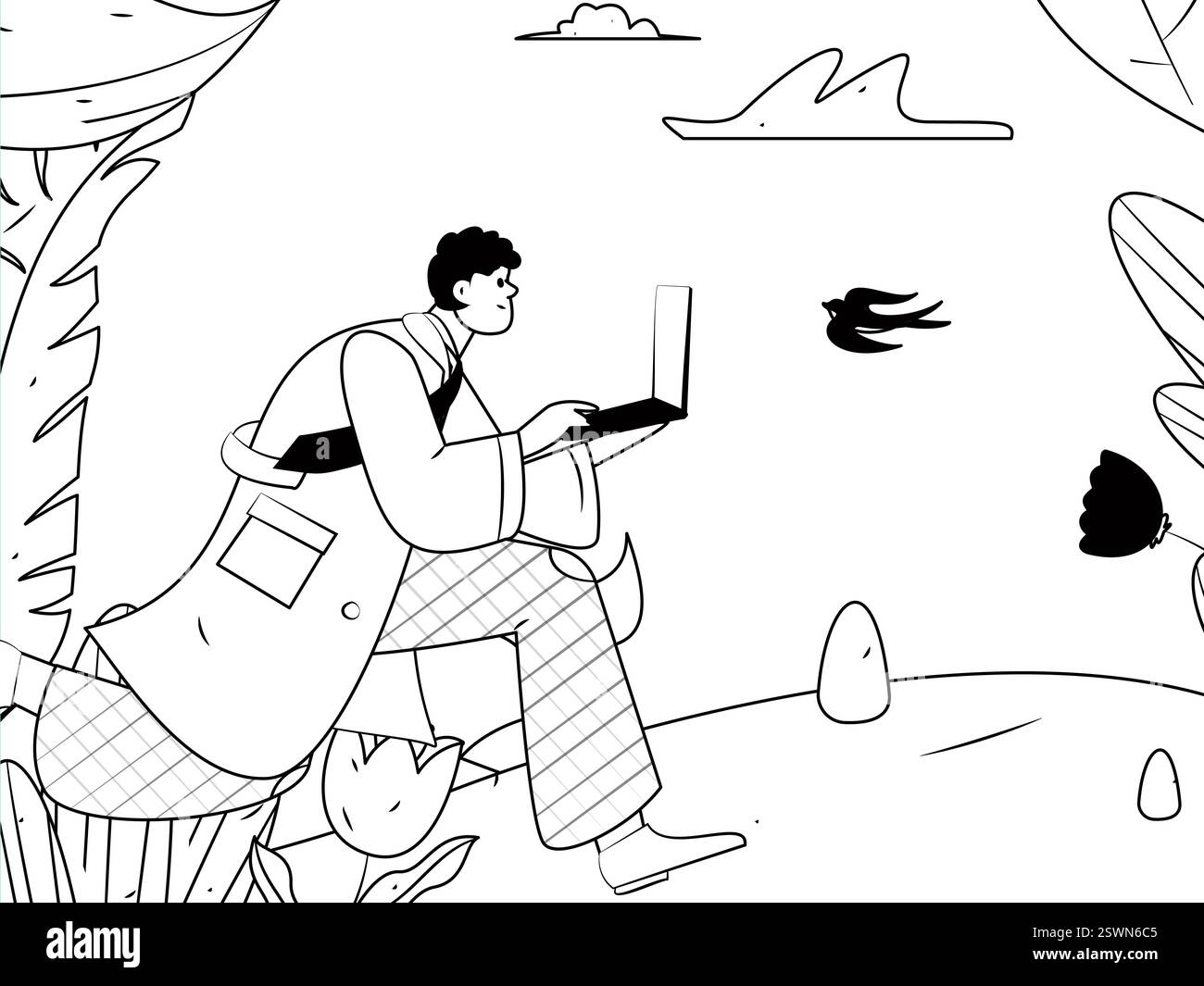 People exercising healthy running vector internet operation ...