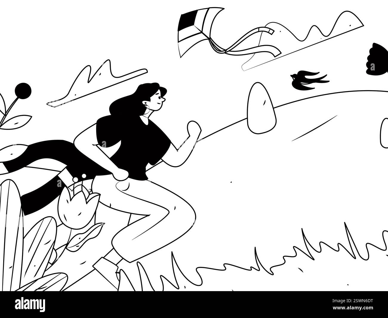 People exercising healthy running vector internet operation ...