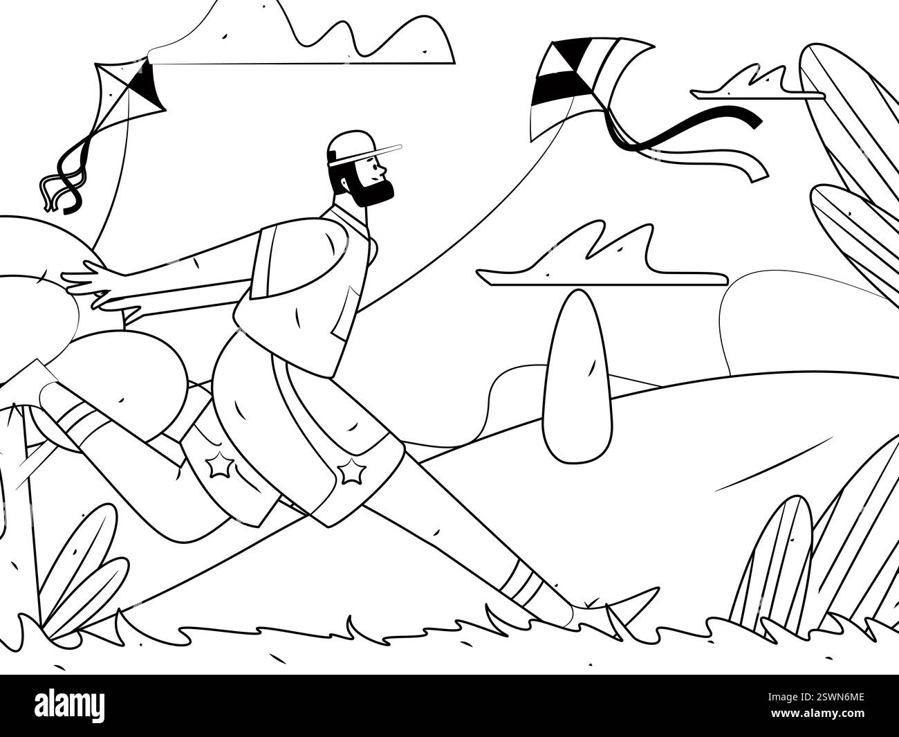 People exercising healthy running vector internet operation ...