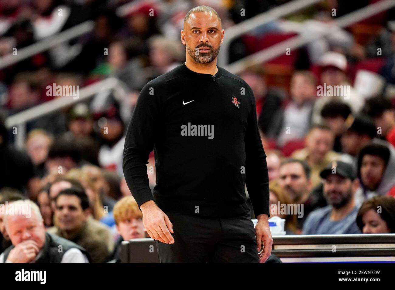 Houston Rockets head coach Ime Udoka watches from the sideline during ...