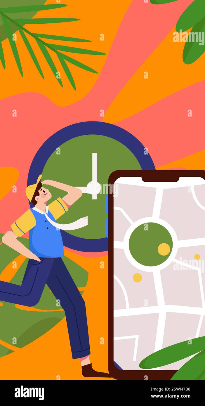 People exercising healthy running vector internet operation ...