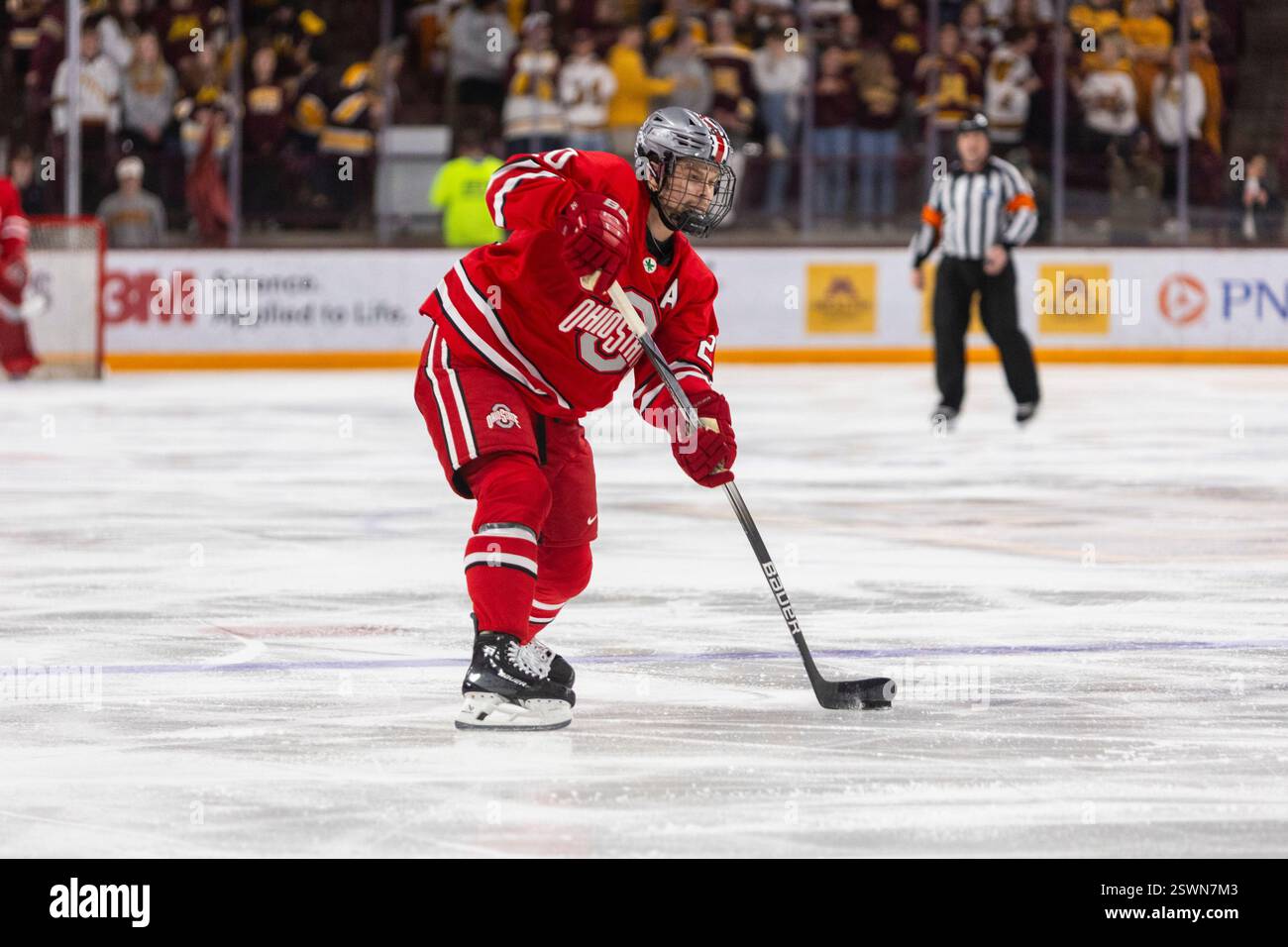 Minneapolis, Minnesota, USA. 21st Feb, 2025. Ohio State player AIDEN ...