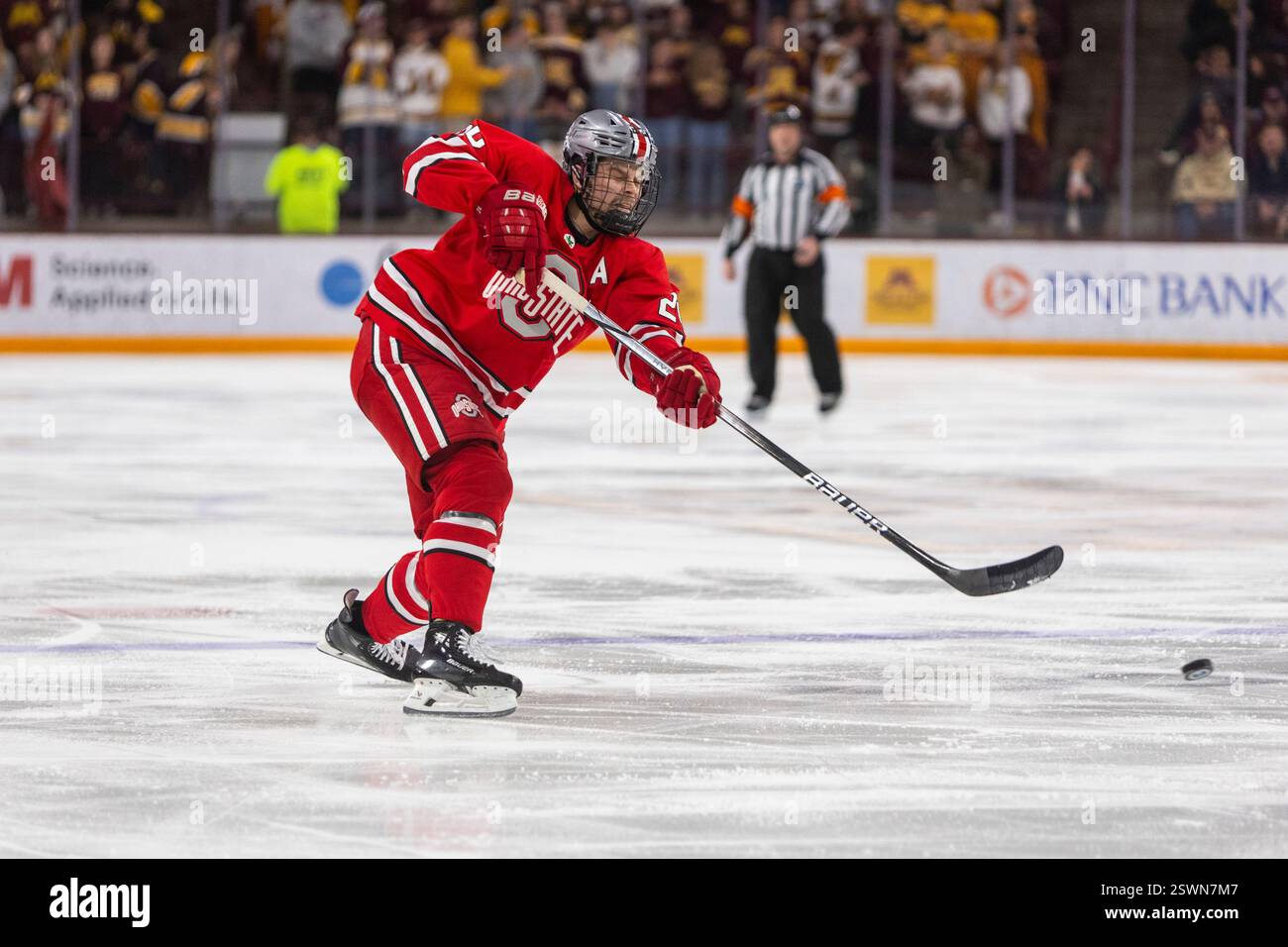 Minneapolis, Minnesota, USA. 21st Feb, 2025. Ohio State player AIDEN ...