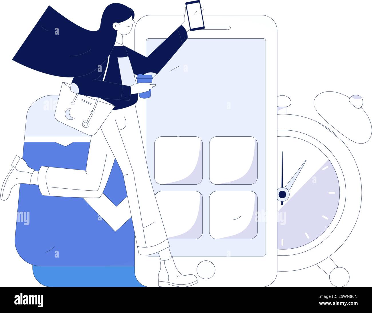 People exercising healthy running vector internet operation ...