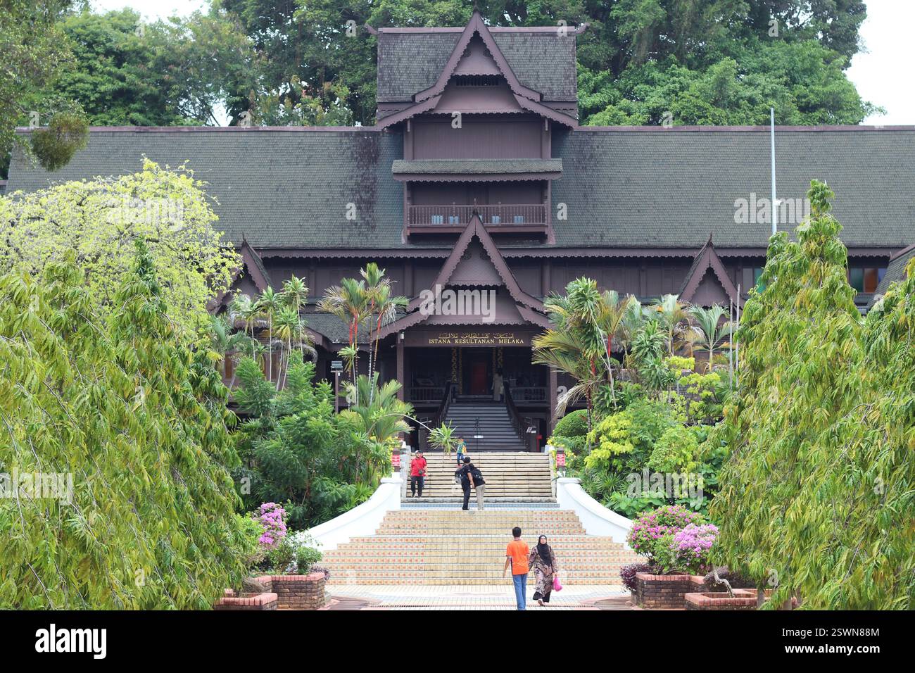 The Malacca Sultanate Palace Museum is a striking wooden replica of the ...
