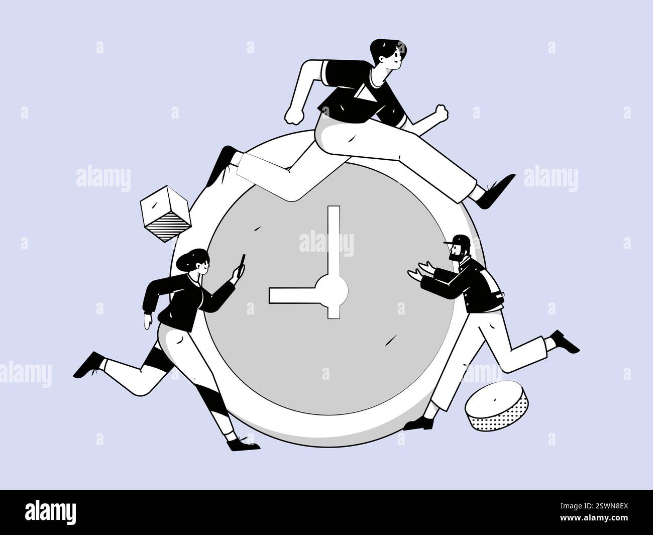 People exercising healthy running vector internet operation ...
