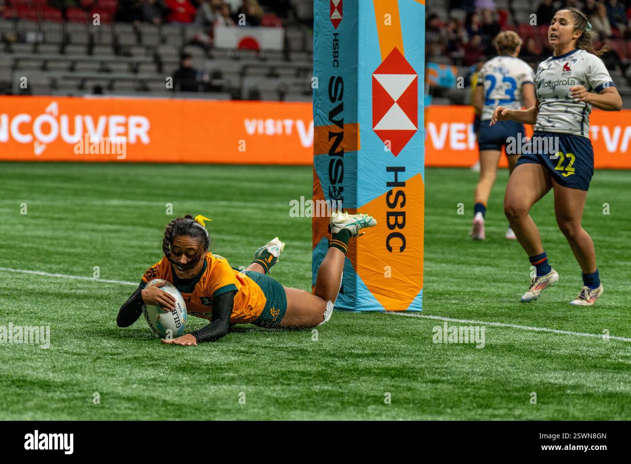 VANCOUVER, CANADA - FEBRUARY 21, 2025: Australia's #28 KIIAHLA DUFF ...