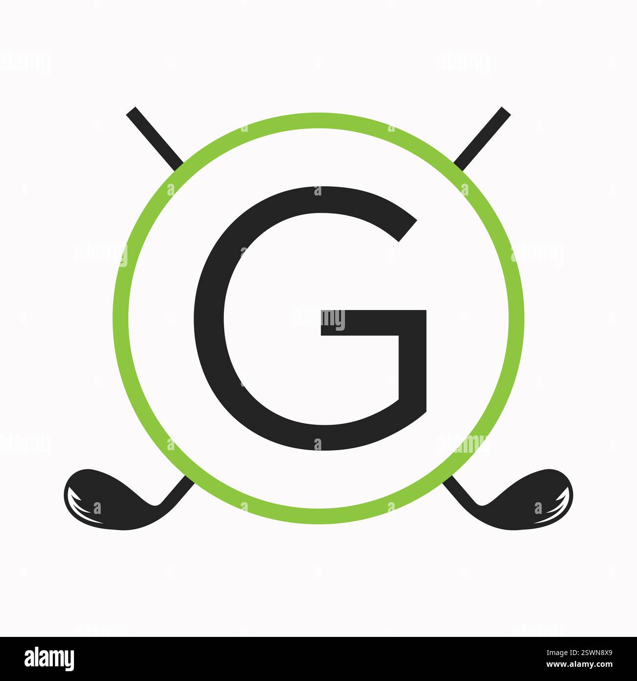 Golf Logo On Letter G Concept With Hockey Stick Symbol For Hockey and ...
