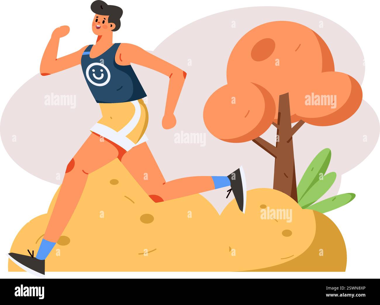 People exercising healthy running vector internet operation ...