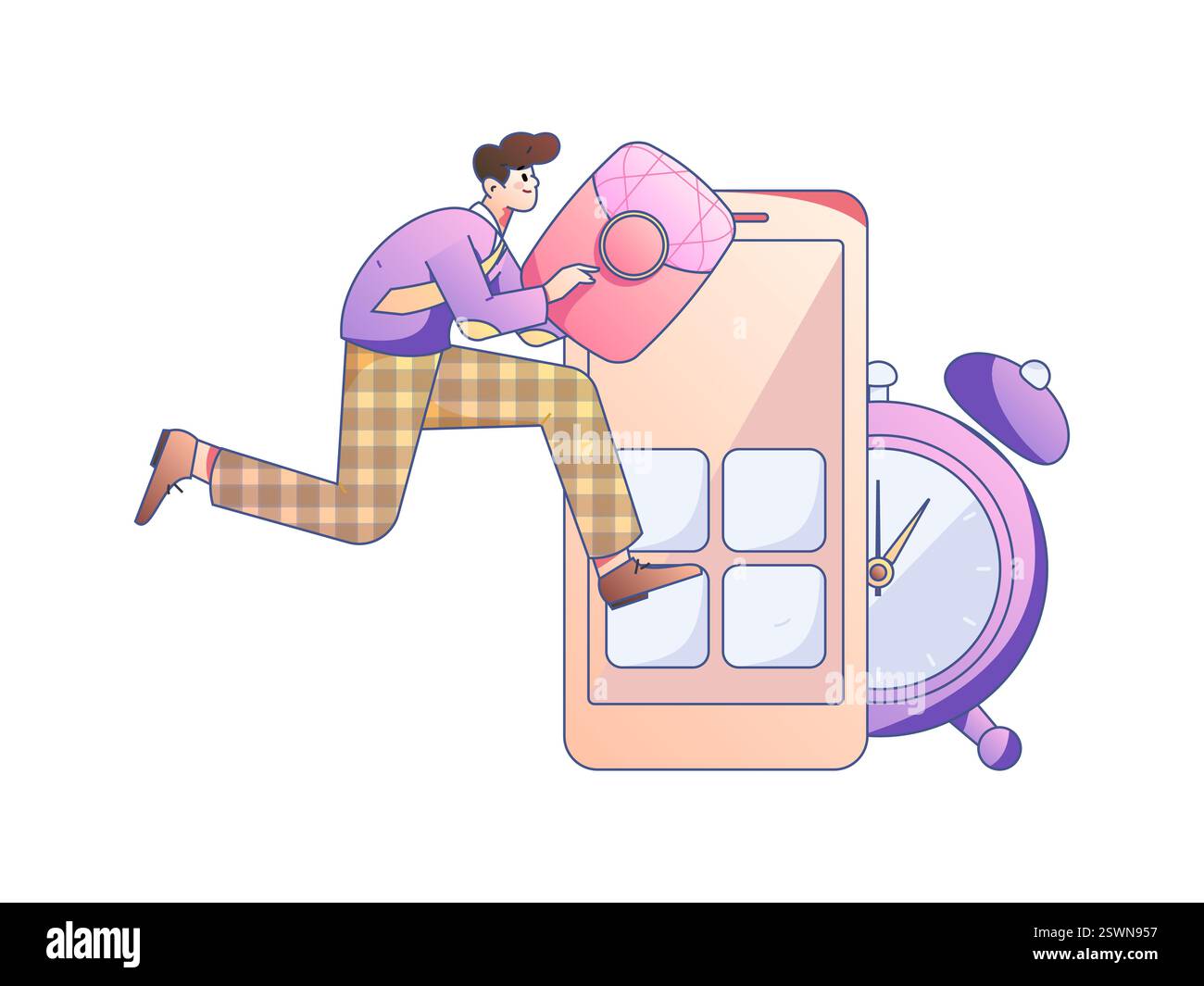 People exercising healthy running vector internet operation ...