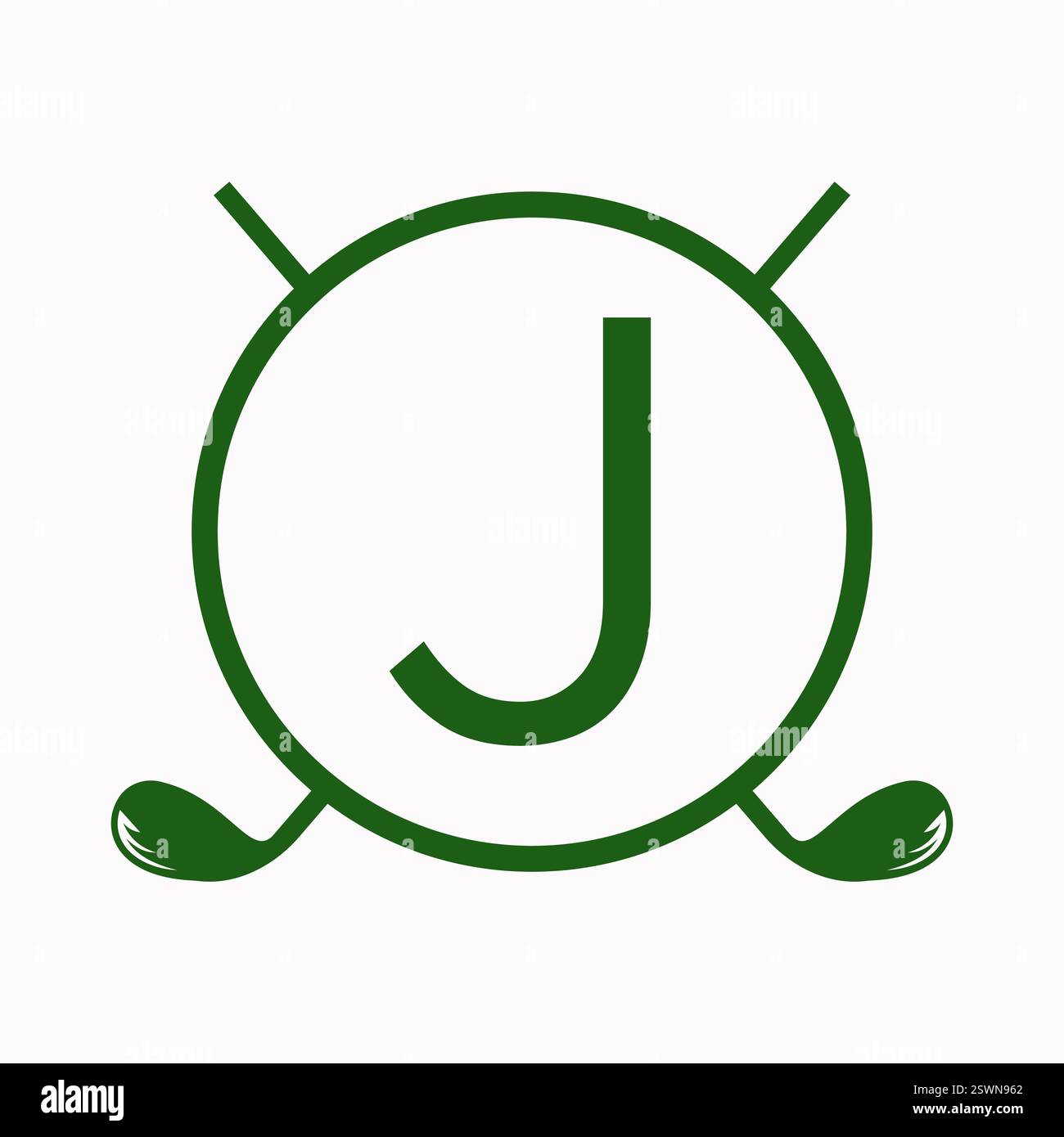 Golf Logo On Letter J Concept With Hockey Stick Symbol For Hockey and ...