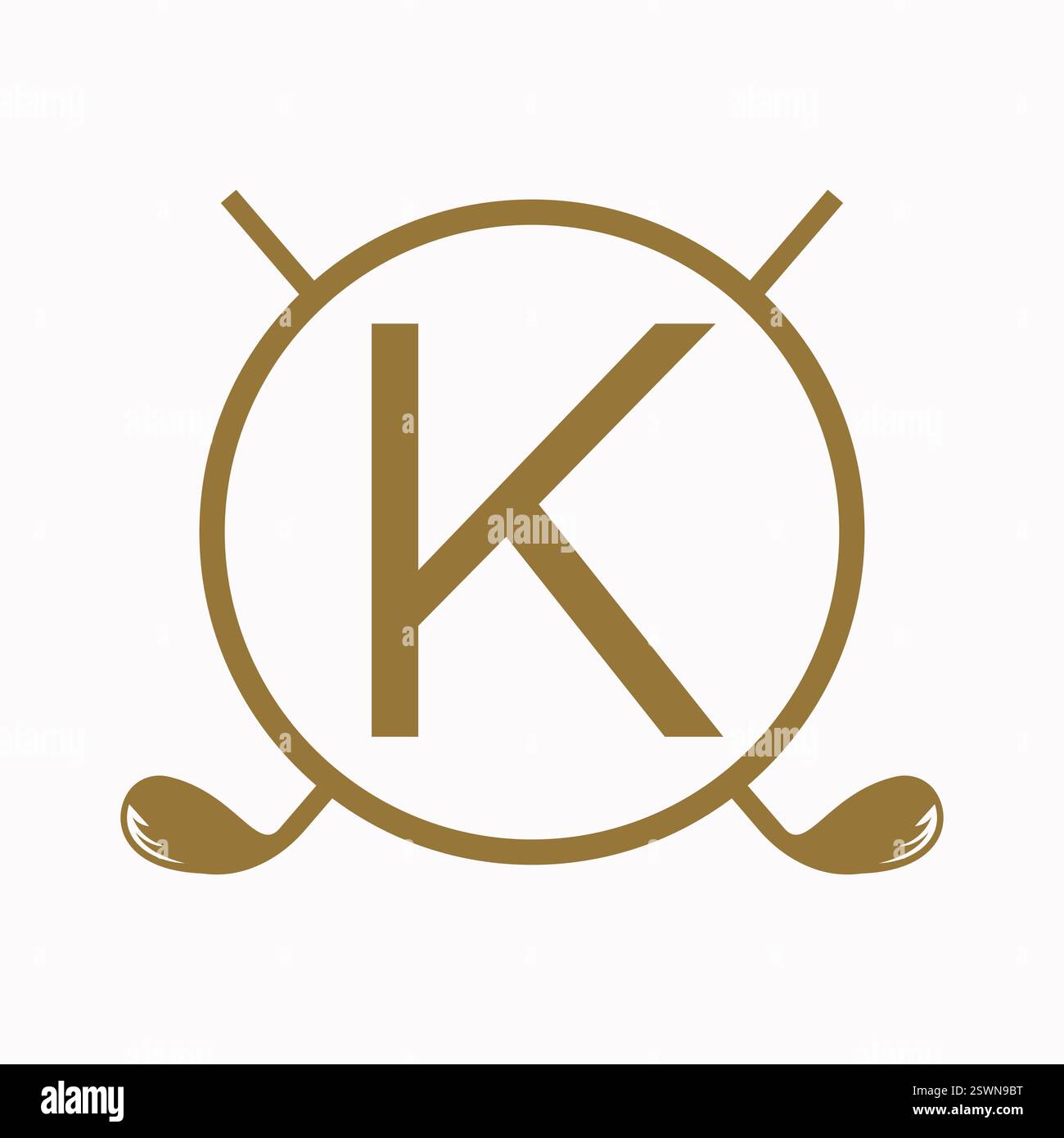 Golf Logo On Letter K Concept With Hockey Stick Symbol For Hockey and ...