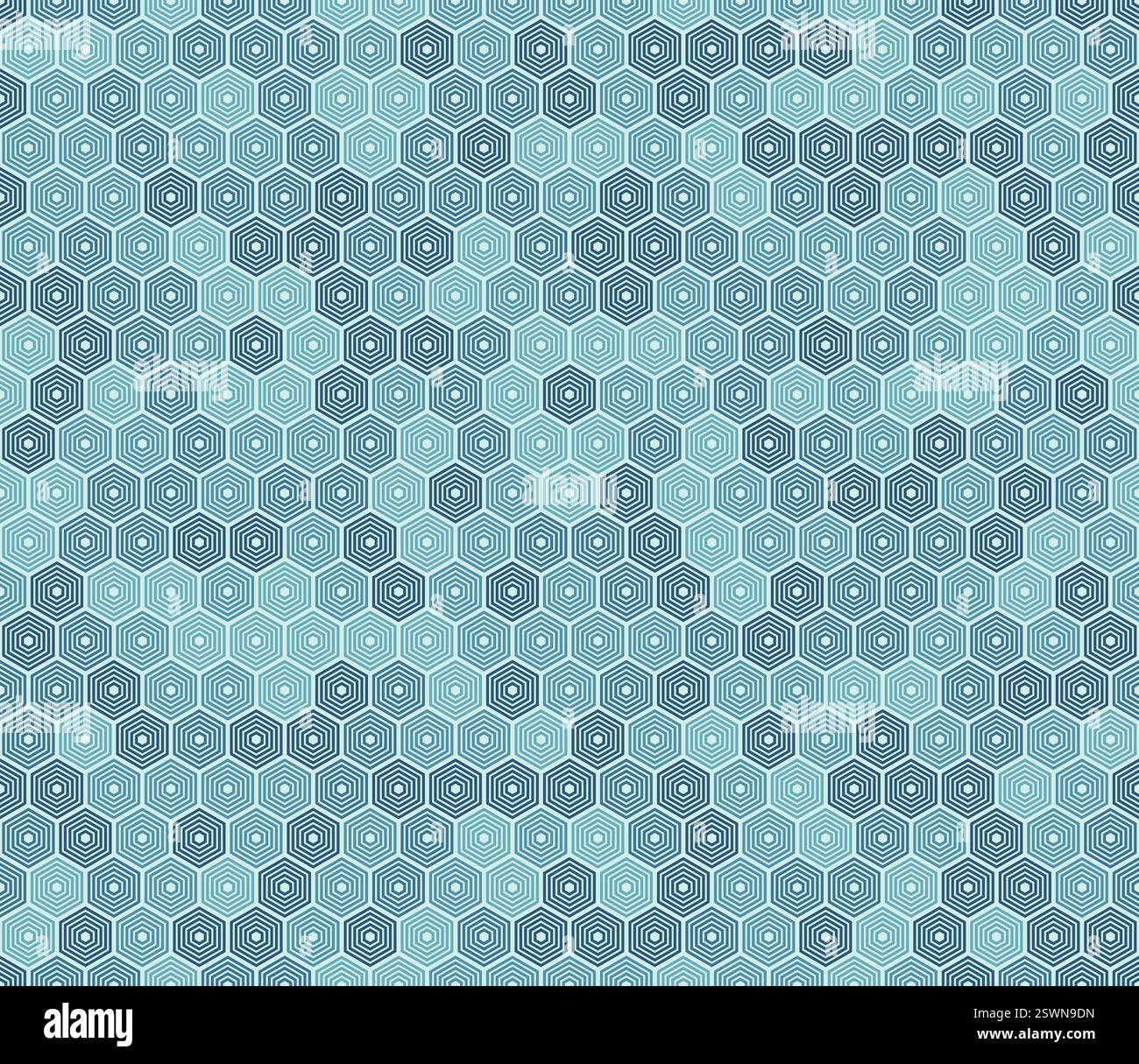 Geometric pattern. Hexagon stacked mosaic background. Blue color tones. Hexagon geometric shapes ...