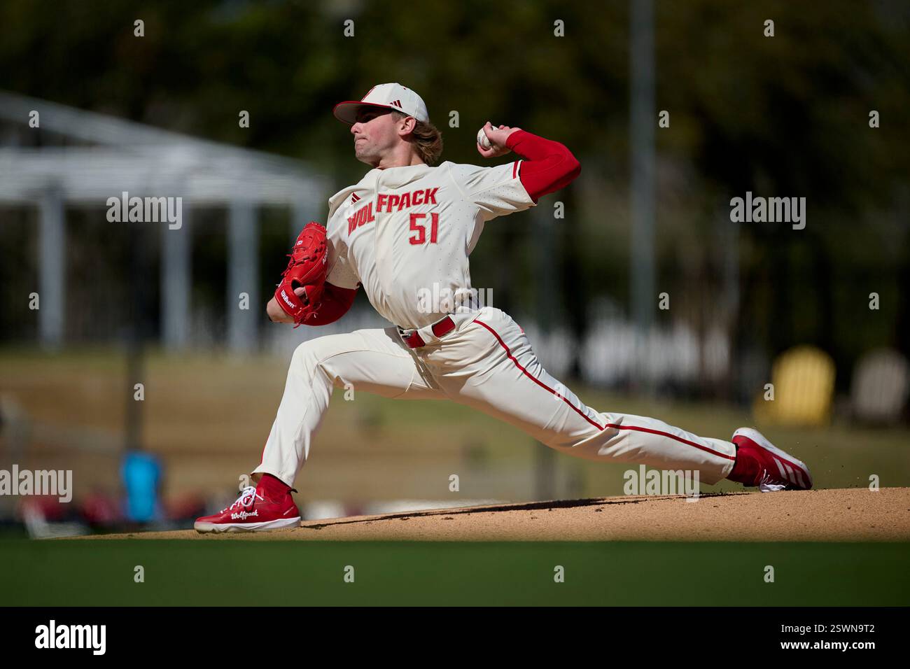 NC State Wolfpack pitcher Dominic Fritton (51) during an NCAA baseball ...