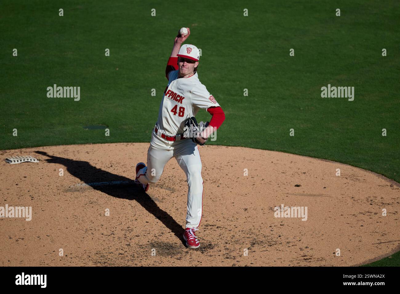 NC State Wolfpack pitcher Andrew Shaffner (48) during an NCAA baseball ...
