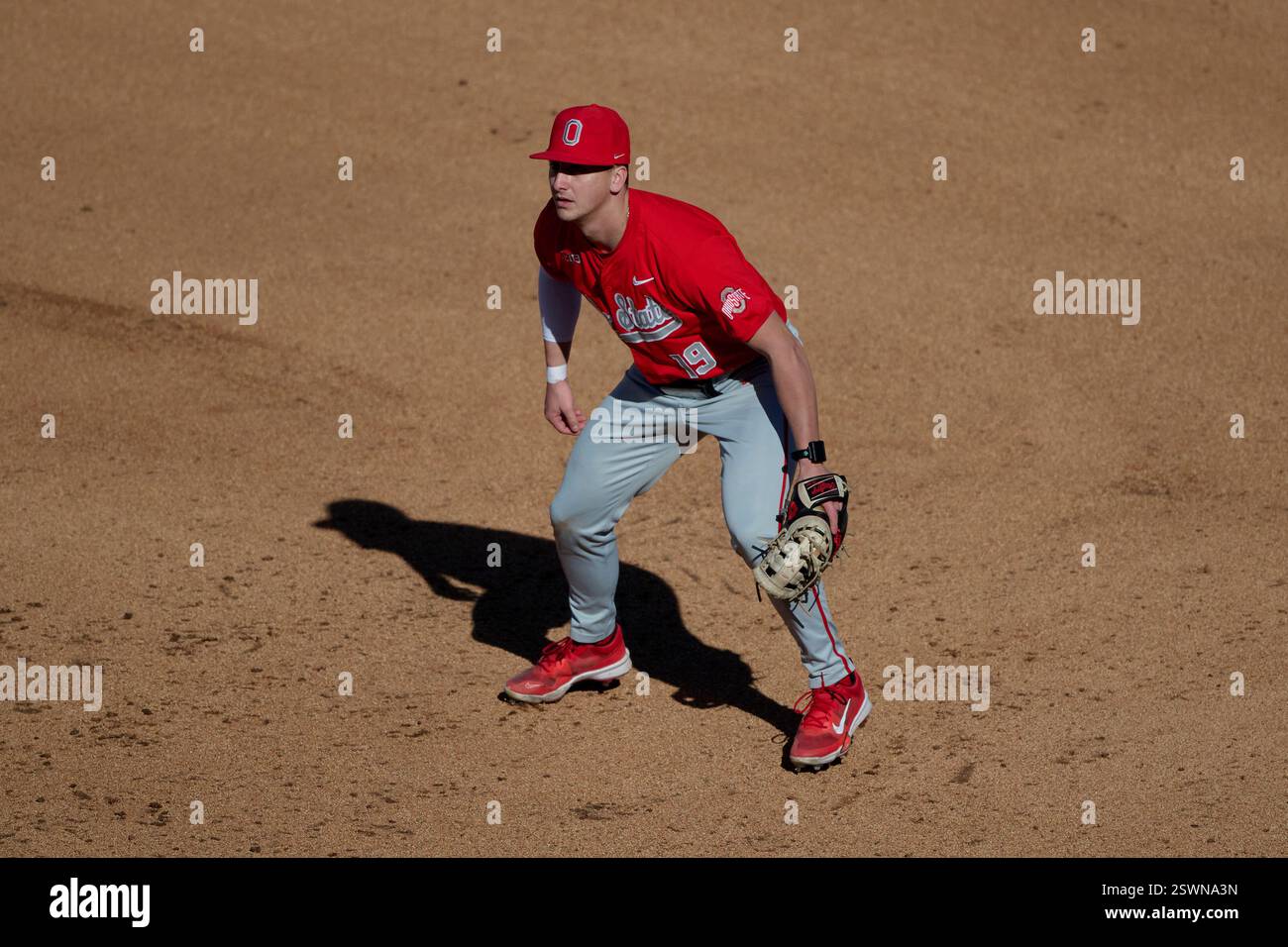Ohio State Buckeyes first baseman Will Carpenter (19) during an NCAA baseball game against the ...