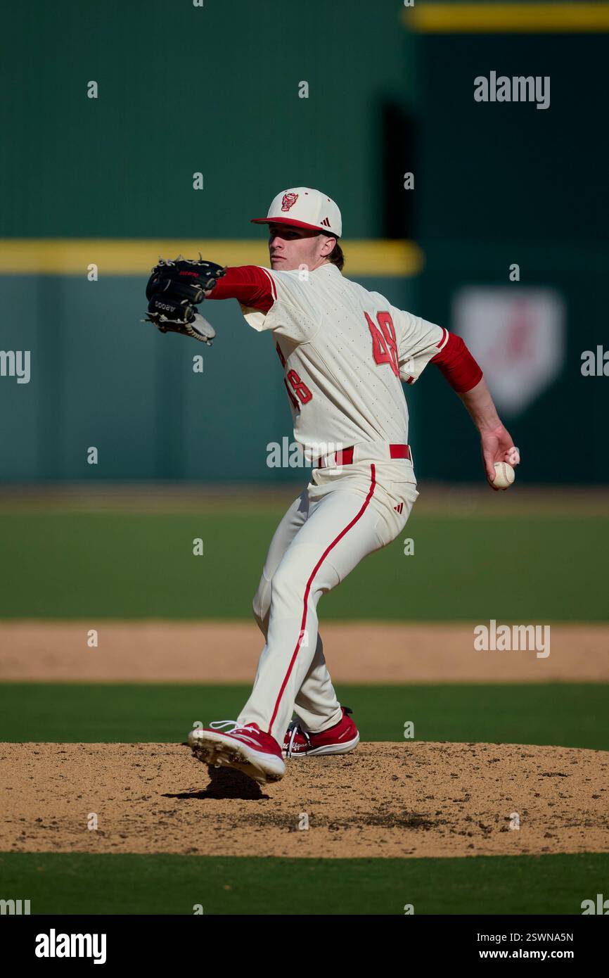 NC State Wolfpack pitcher Andrew Shaffner (48) during an NCAA baseball ...