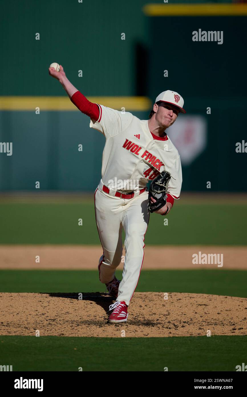 NC State Wolfpack pitcher Andrew Shaffner (48) during an NCAA baseball ...