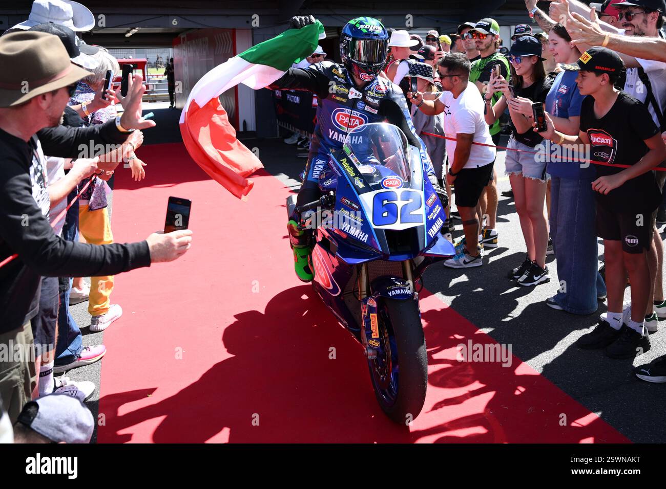 Phillip Island, Australia. 22nd Feb, 2025. Italian rider Stefano Manzi ...