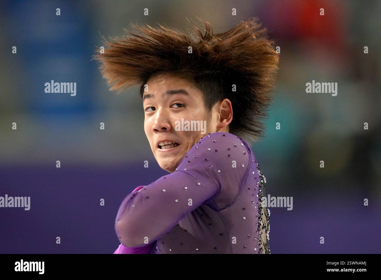 Fang Ze Zeng of Malaysia performs during the men's free skating in the ...