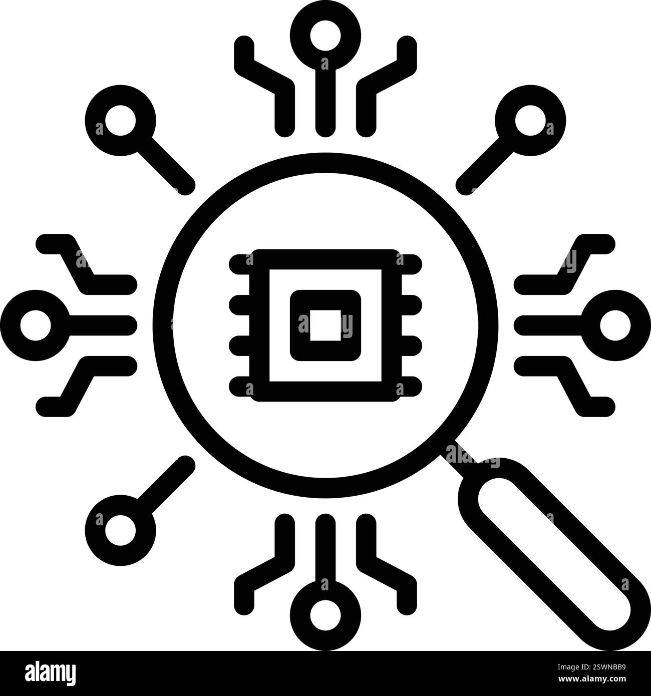 Icon analytics chip Cut Out Stock Images & Pictures - Alamy