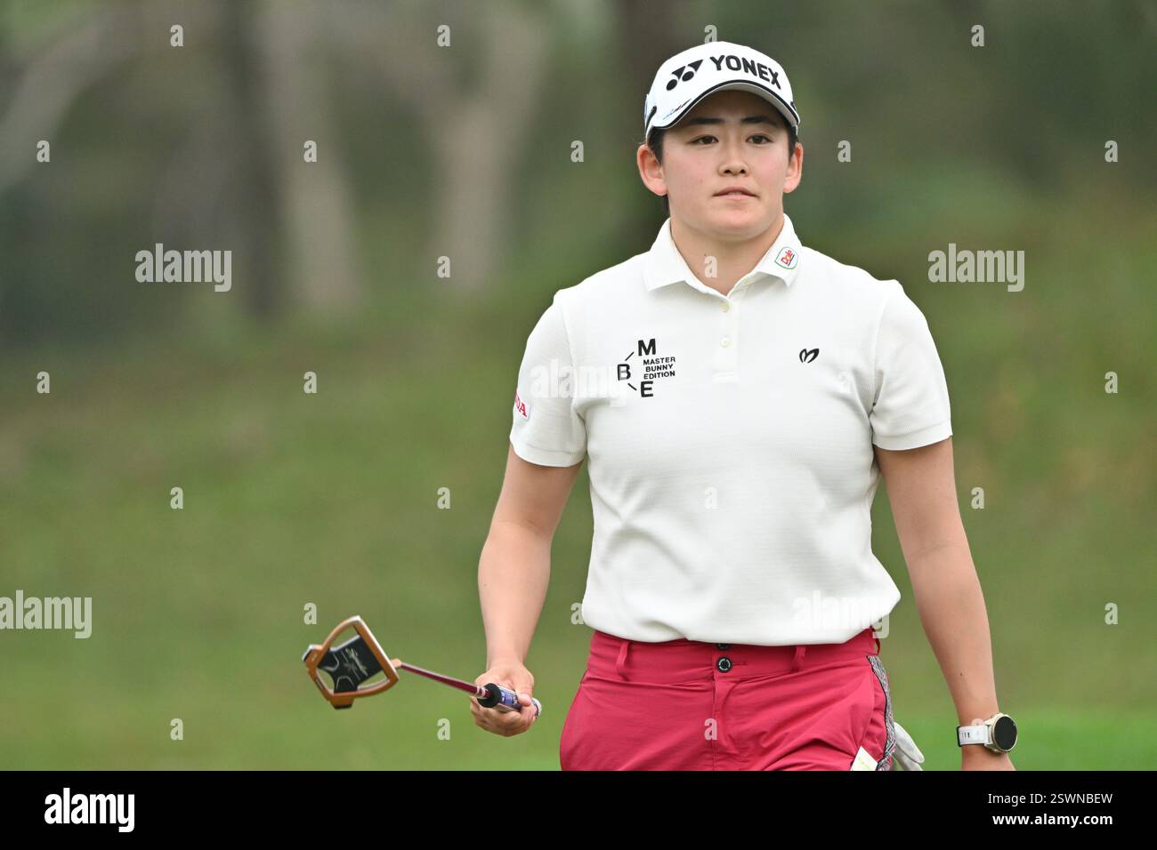 Akie Iwai of Japan seen on the 9th green during the secound round of the LPGA Honda Thailand ...