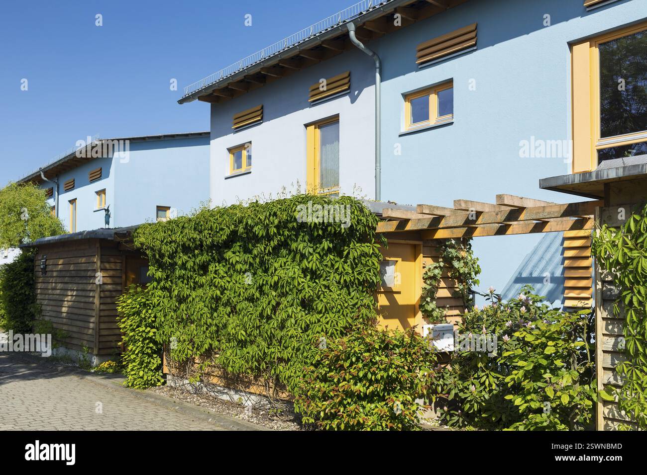 Modern terraced houses Am Schulfeld, which take up the small-scale ...