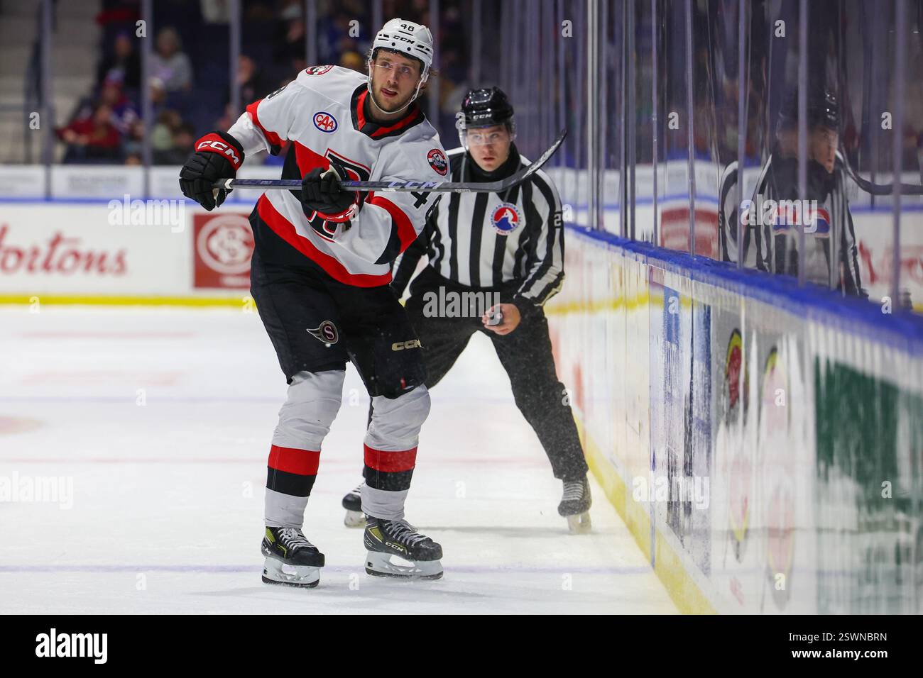 Rochester, New York, USA. 21st Feb, 2025. Belleville Senators ...
